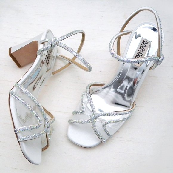Badgley Mischka | Shoes | Badgley Mischka Hey Block Heel Wedding Shoes ...